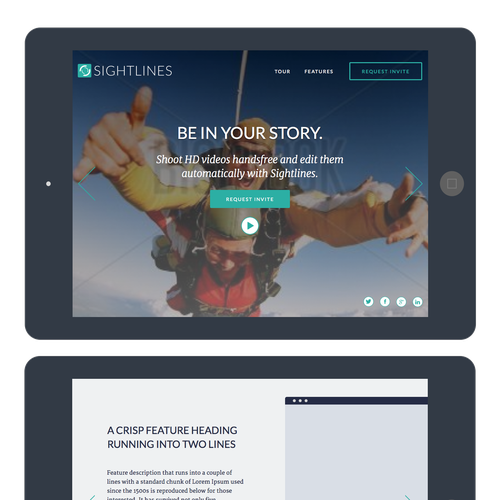 Designs | Sightlines Landing Page Design | Landing page design contest