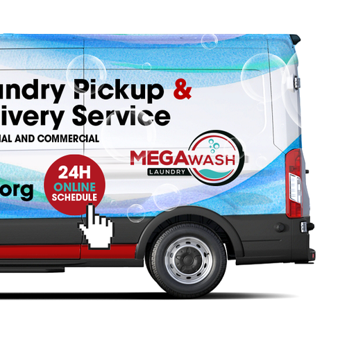 Designs | Design a simple yet eye catching van wrap for a Laundry ...