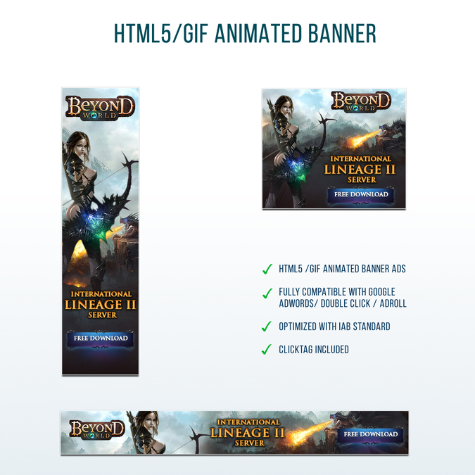 Banners for Lineage 2 gaming server | Banner ad contest
