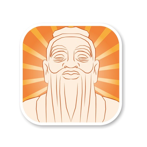ILLUSTRATION: Confucius | Icon or button contest