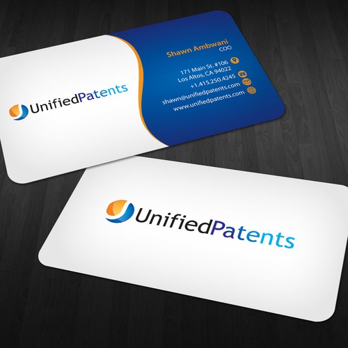 Designs | business card for Unified Patents | Business card contest