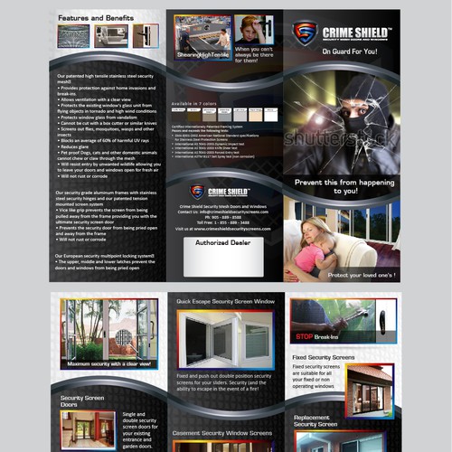 Designs | brochure design for CRIME SHIELD SECURITY MESH DOORS AND ...