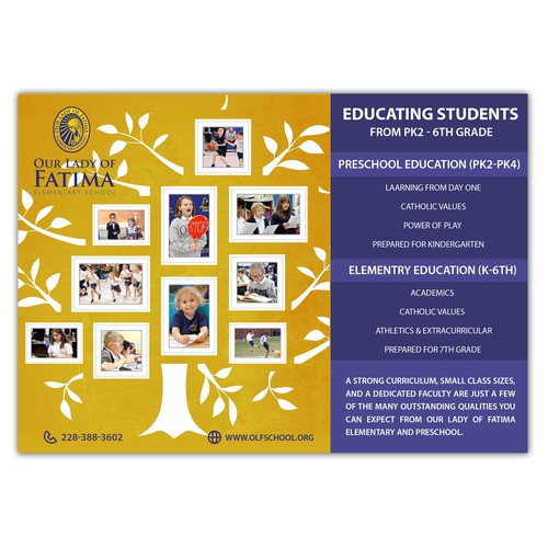 Designs | Creative Ad for Elementary School | Postcard, flyer or print ...