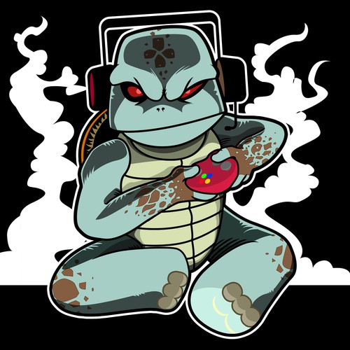 Character Art - Sea Turtle Gamer wearing Headphones | Illustration or ...