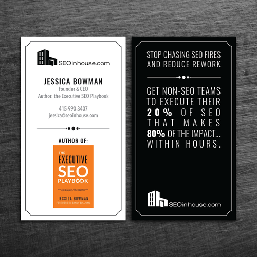 Design 2 industrial chic business cards to match our tradeshow booth ...