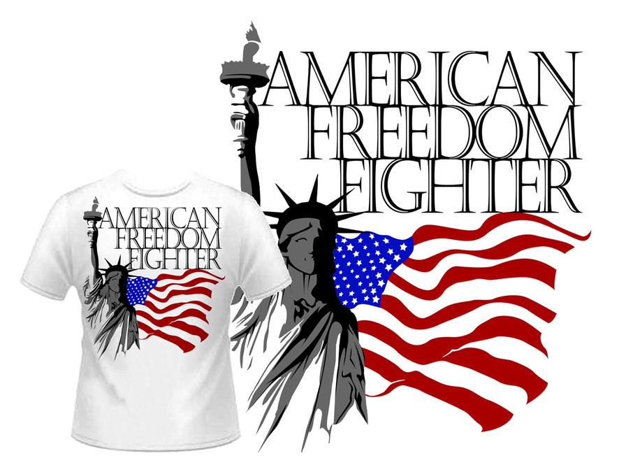 T-shirt design for AMERICAN FREEDOM FIGHTER | T-shirt contest