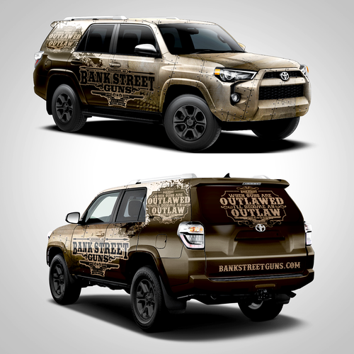 Outlaw Truck for Gun Shop | Car, truck or van wrap contest