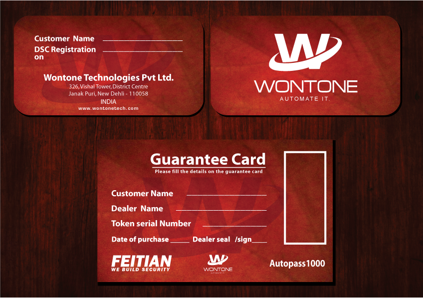 Key chain and guarantee card design | Other clothing or merchandise contest