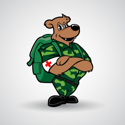 Cartoon Character: Army Medic Bear | concurso Outro Tipo de Design Gráfico