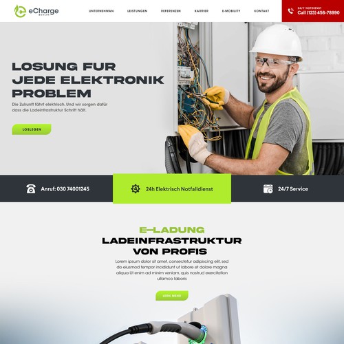 Designs | Gestalte eine neue Webseite für ein Elektro Unternehmen | Web ...