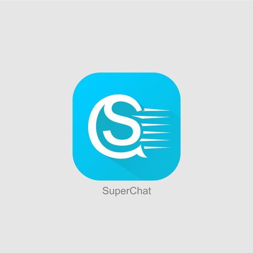 Design an icon for "SuperChat," a real Universal Messaging App that ...