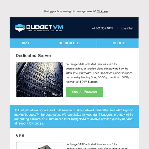 Create an eye catching email newsletter for a technology company ...