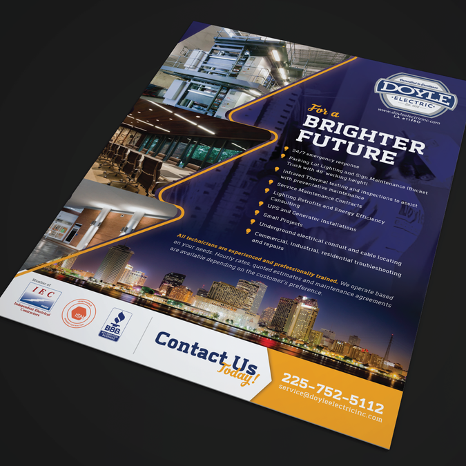 Informational Flyer for Electrical Service Department | Postcard, flyer ...