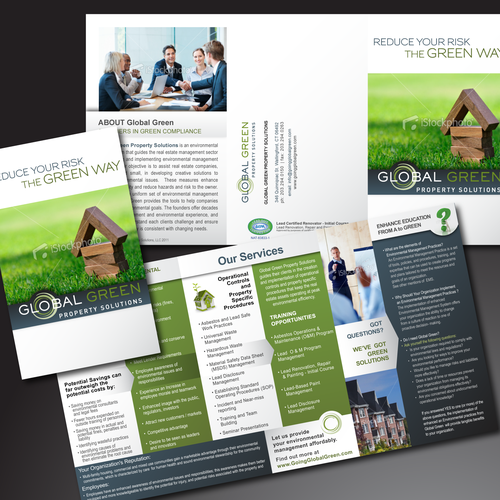 Design a green/environmental brochure for our client: global green ...