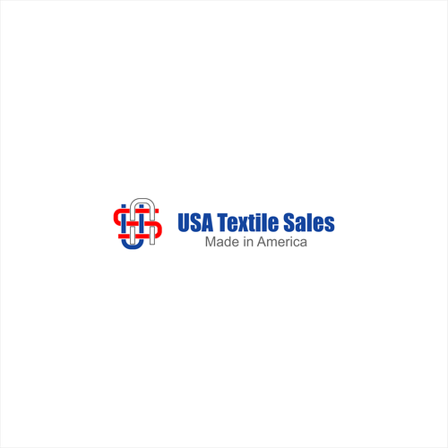 USA Textile Sales, Made in America logo with illustration artwork ...