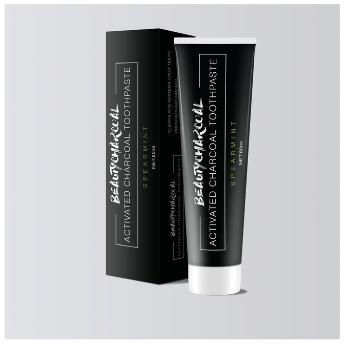 Design A Simple Label & Package for Charcoal Toothpaste | Product ...
