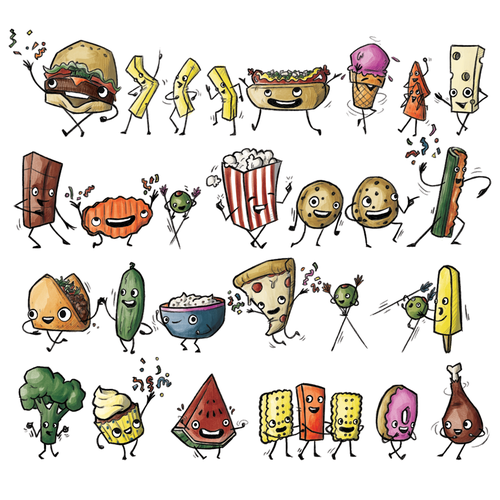 Designs | The cutest, most delicious food conga contest! | Illustration ...