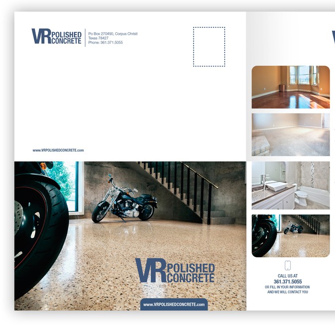 Create a new mailer insert/sell sheet for a polished concrete flooring ...