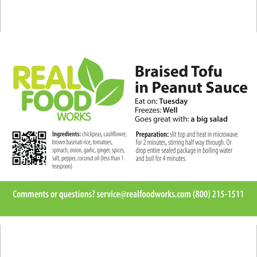 Food Delivery label for Real Food Works | Product label contest