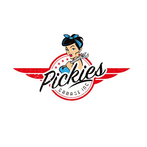 Designs | Fun Vintage Garage Rockabilly Pinup!!!! | Logo design contest