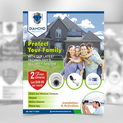 6-1/8" X 11-1/2 Eye catching POSTCARD for Alarm company. | Postcard ...