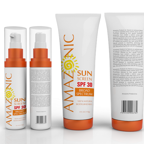 Create a Natural SPF 30 Sunscreen label, to impress | Product label contest