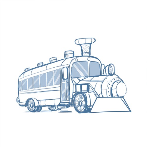 Designs | School bus train | Other art or illustration contest