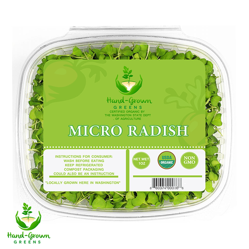 Help us sell our healthy & locally-grown microgreens! | Product label ...