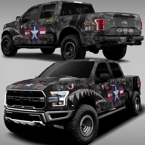 2018 Patriotic Ford Raptor (USA) | concurso Rotulación de auto, camión ...
