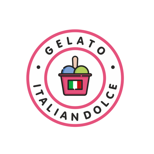 Italian GELATO !!! [ Italian Dolce Gelato ] ♥‿♥ | Logo & business card ...