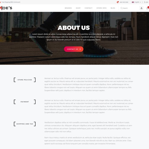 Design a Footwear Website that is different/better than the rest. | Web ...