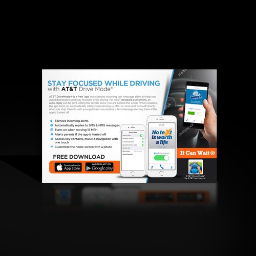 Print Advertisement for Distracted Driving Mobile Application - 1/2 ...