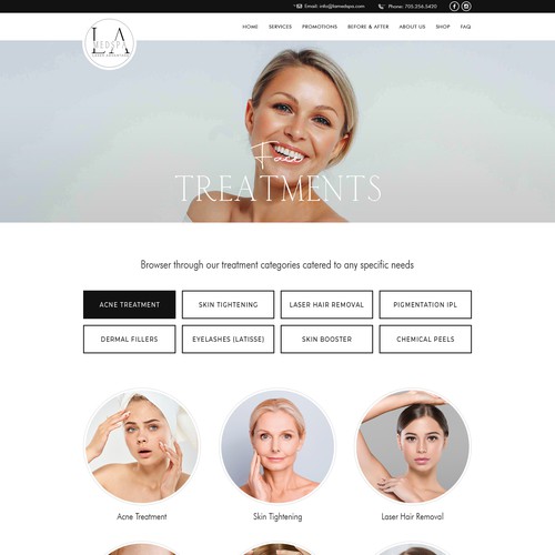 Designs | Website design for elegant medical spa | Web page design contest