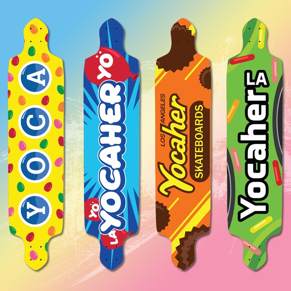 Retro / geometric longboard design|Wettbewerb in der Kategorie Sonstige ...