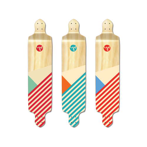 Retro / Geometric Longboard Design | Sonstiges Merchandising Wettbewerb