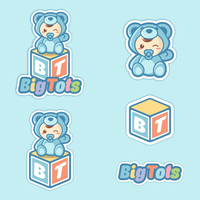 create a cute baby clothing logo for Big Tots | Logo design contest