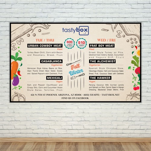 Tastybox-healthy fast food menu | Menu contest