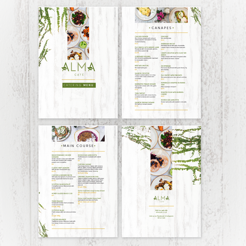 MENU DESIGN (CATERING MENU FOR A RESTAURANT) | Menu contest