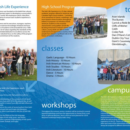 Study Abroad (Ireland) Tri-Fold Brochure | Print or packaging design ...