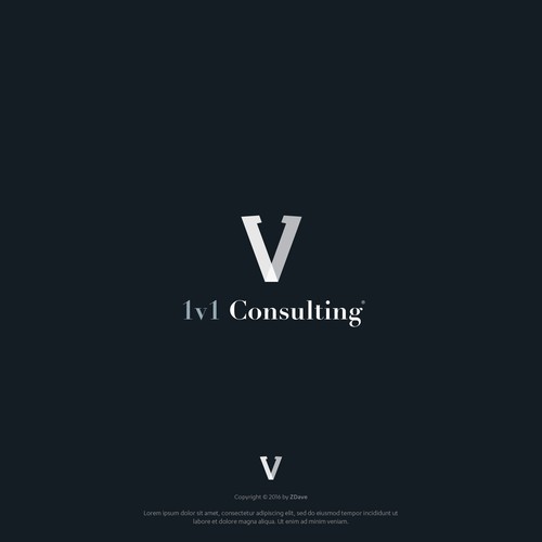 Create a powerful, classic, sleek logo for 1v1 Consulting | Logo design ...