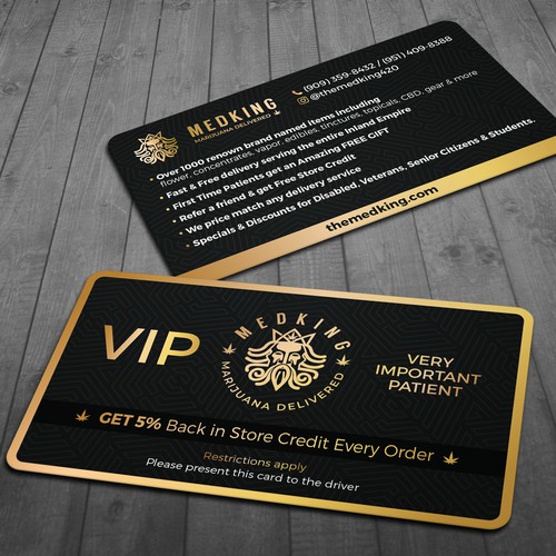 VIP Member card for cannabis delivery service | Business card contest