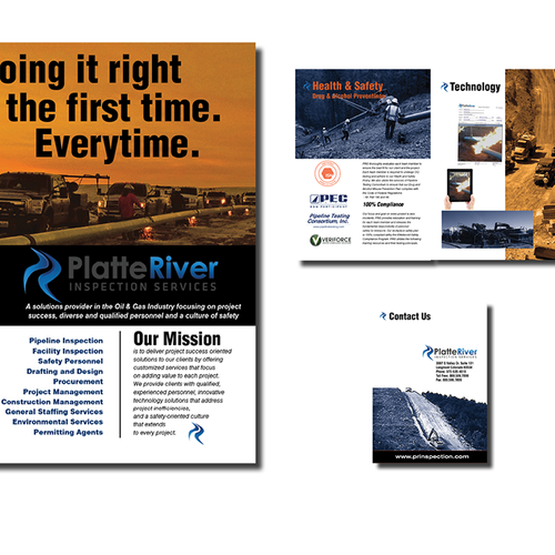 Create an awe inspiring brochure for our oilfield/pipeline inspection ...