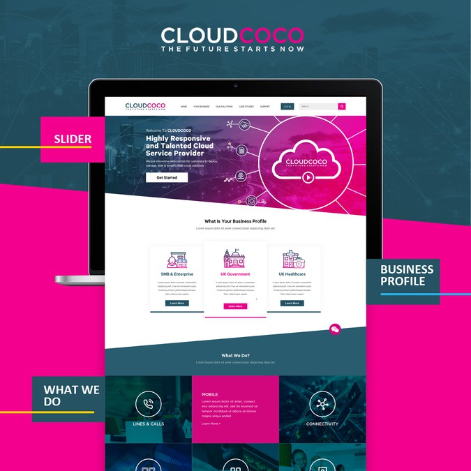Innovative, Modern Website for Cloud Solutions Startup | Landing page ...