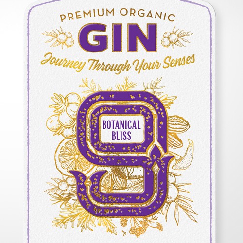 Minimalist Gin Label Design | Product label contest