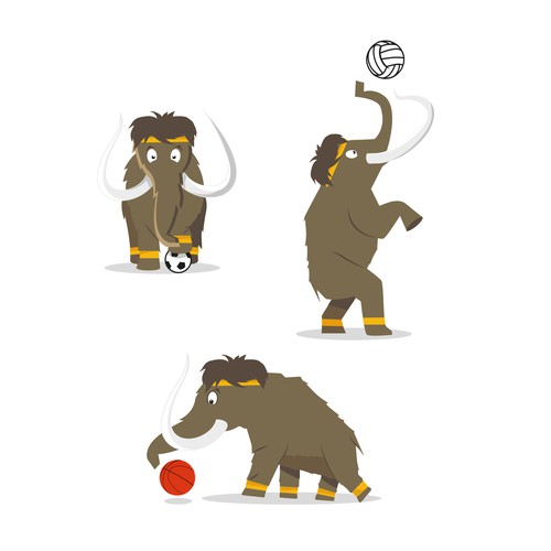 Designs | Mammoth Mascot (2D Illustrator with Depth to Pop) | Character ...