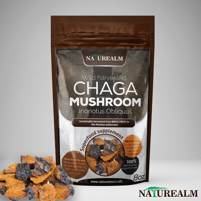 Modern/Natural design Medicinal Mushroom label | Product label contest