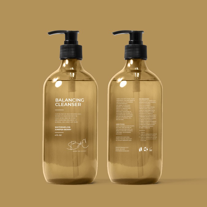 Design a product label for a plant-based skincare company | Product ...