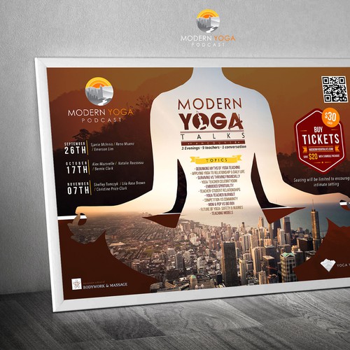 Create a poster design for Modern Yoga Talks Speakers Event! | Poster ...