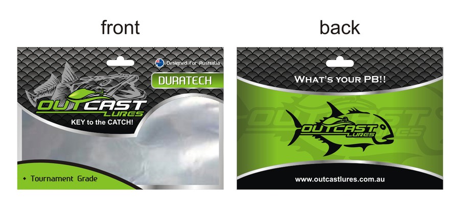 Outcast lures package | Product packaging contest