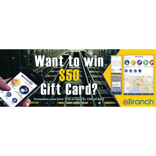 Create a banner for app launch | Banner ad contest